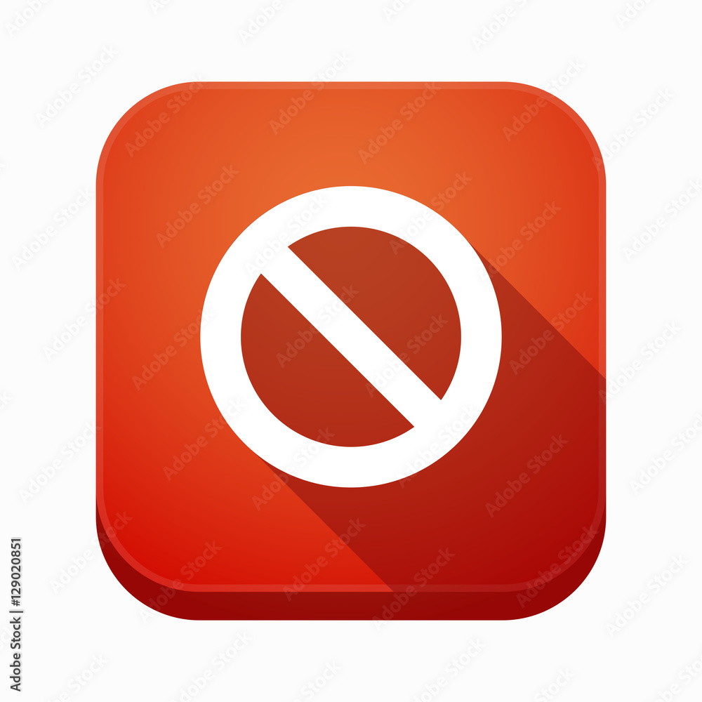 Isolated app button with a forbidden sign Stock Vector | Adobe Stock