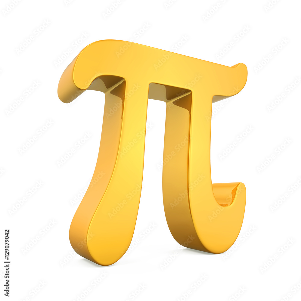 Golden Pi Symbol Stock Illustration | Adobe Stock