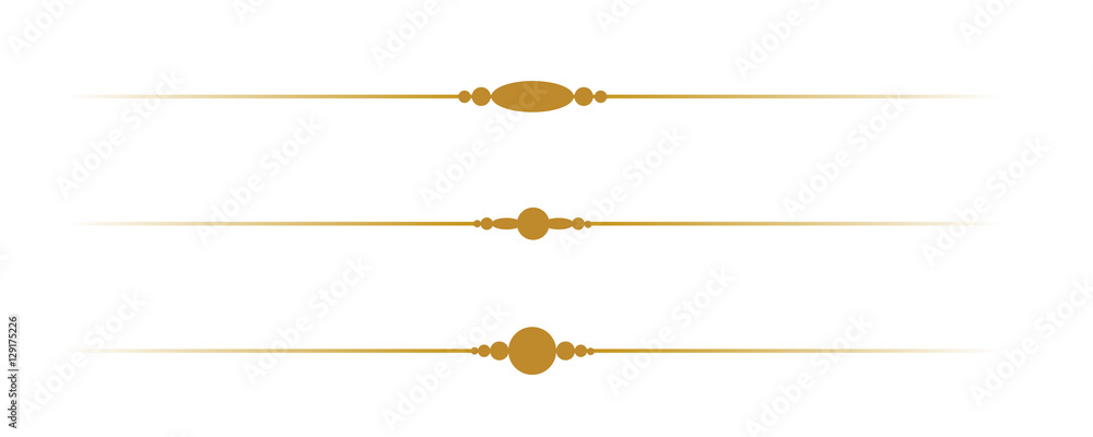 Simple Decorative Gold Borders on White Background Stock Vector | Adobe ...