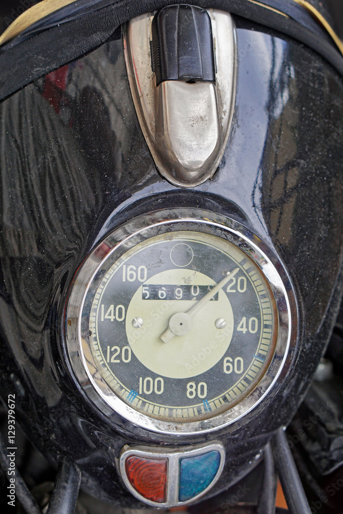 Vintage motorcycle speedo Stock Photo | Adobe Stock