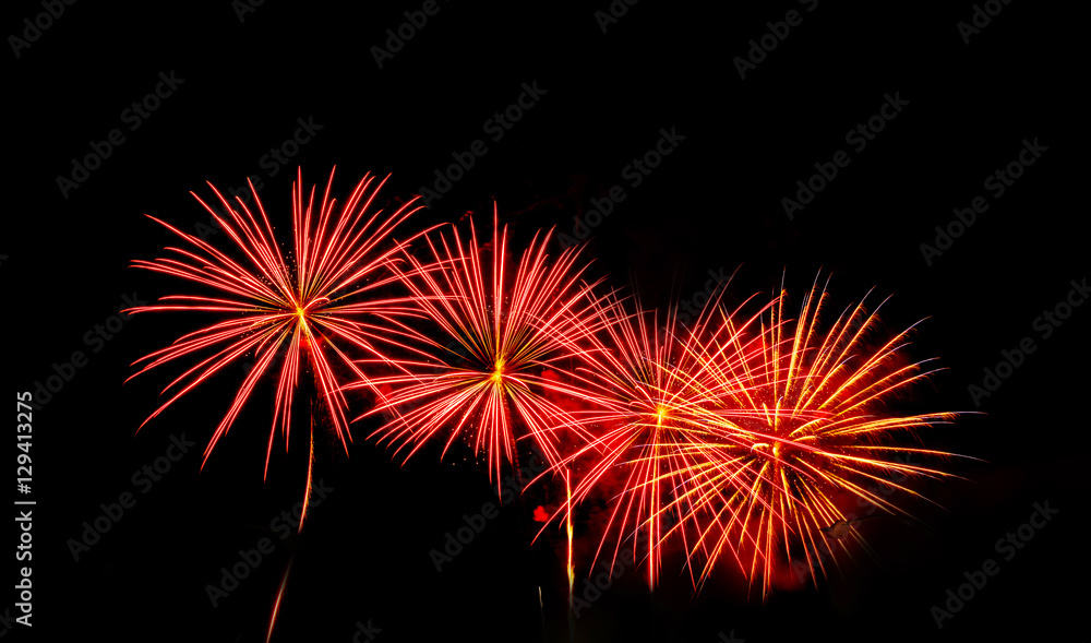 Fireworks Five - Five Fireworks Blast at 4th of July celebration Stock ...