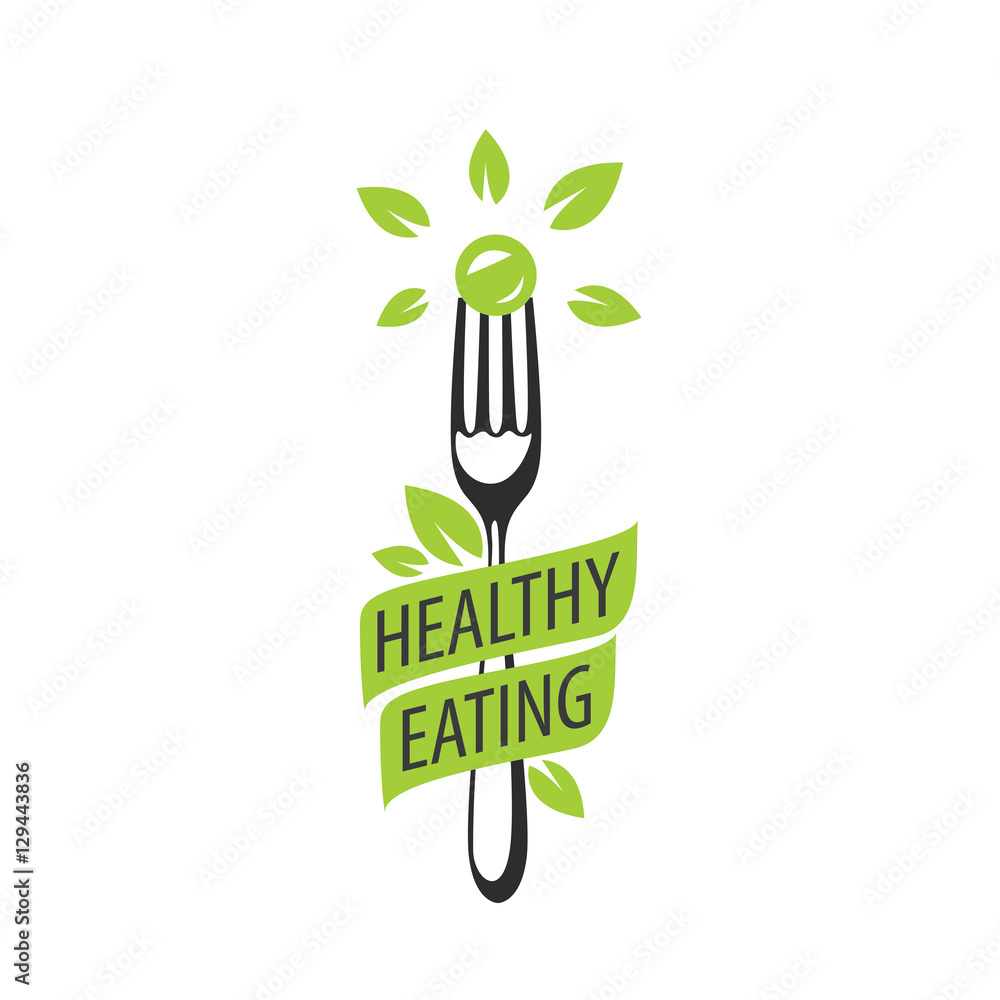 vector logo healthy eating Stock Vector | Adobe Stock