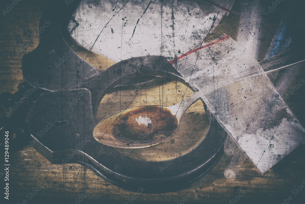 Drug syringe and cooked heroin Stock Photo | Adobe Stock