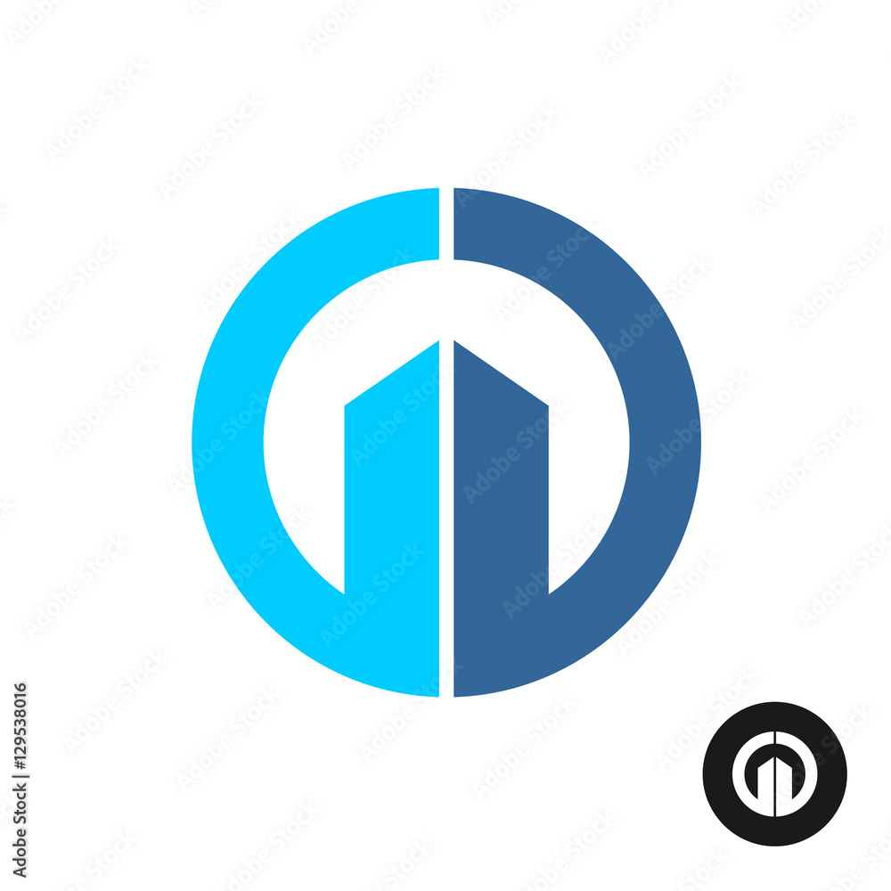 Abstract round building logo Stock Vector | Adobe Stock