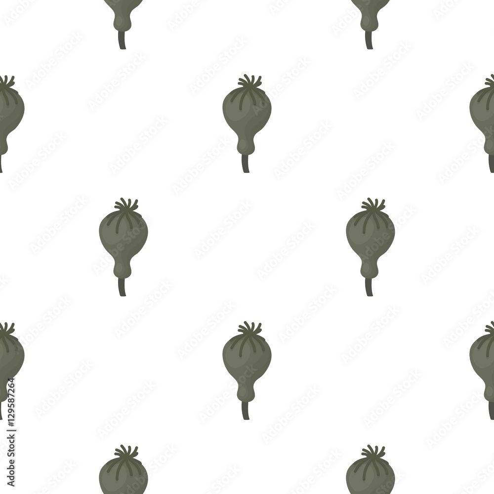 Opium poppy icon in cartoon style isolated on white background. Drugs ...