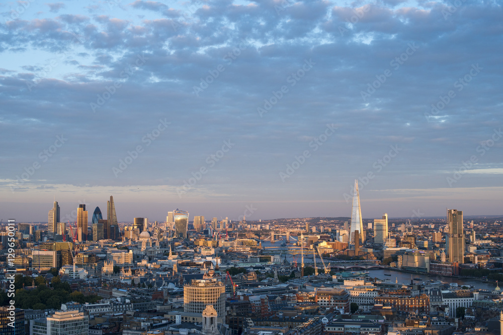 A view of London and the River Thames from the top of Centre Point ...