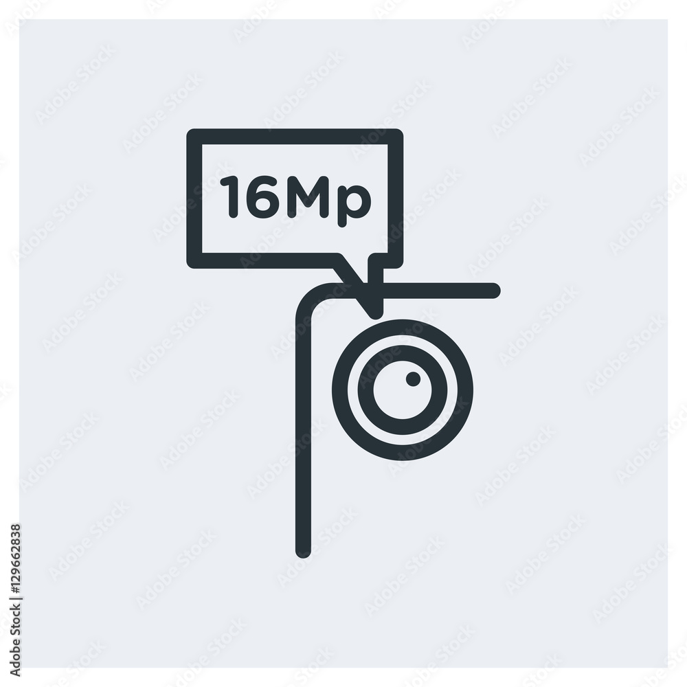 Image vectorielle Stock 16 Megapixel icon | Adobe Stock