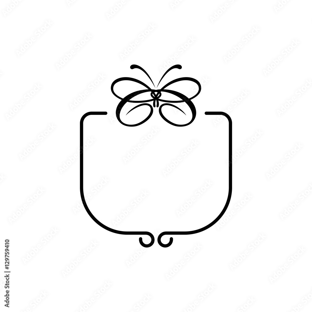 letter C logotype with script style. butterfly logo form by letter c ...