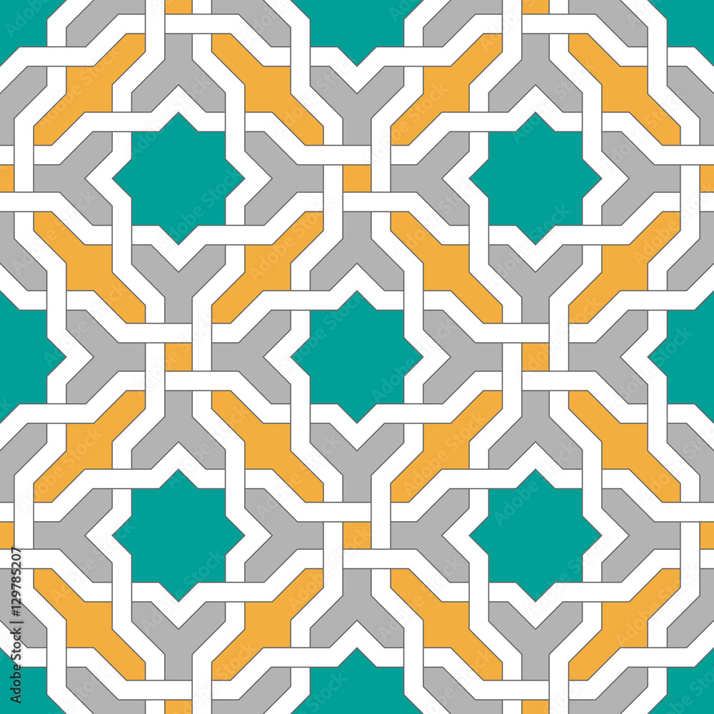 Islamic geometric ornaments based on traditional arabic art. Oriental ...