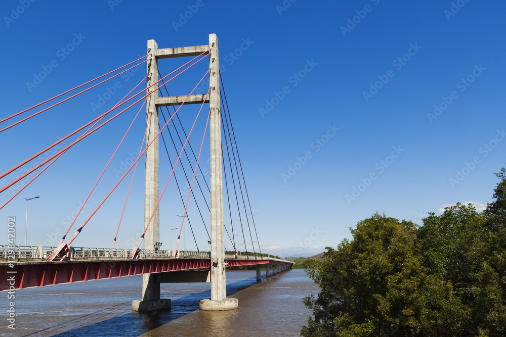 Amistad Bridge on Rio Tempisque, connecting the Interamericana Highway ...