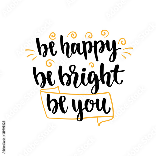 Motivational quote hand lettering. Inspirational poster. Template for ...