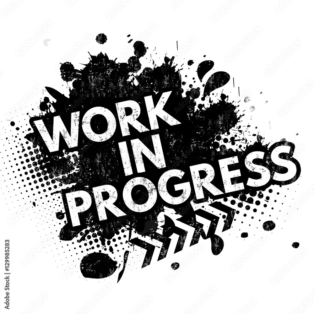 Work in progress sign or stamp Stock Vector | Adobe Stock