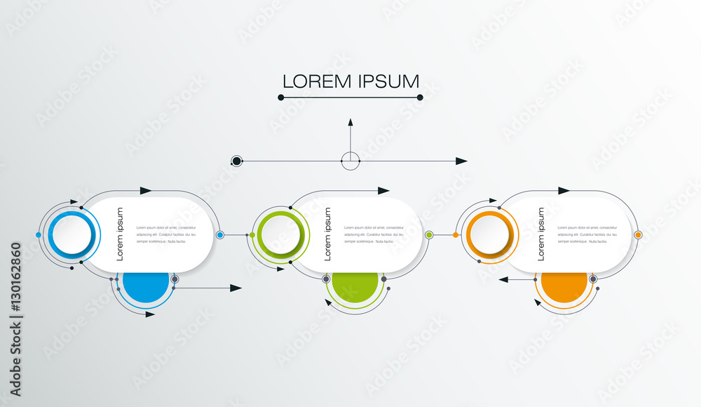 Image vectorielle Stock Vector molecule with 3D paper label, integrated ...