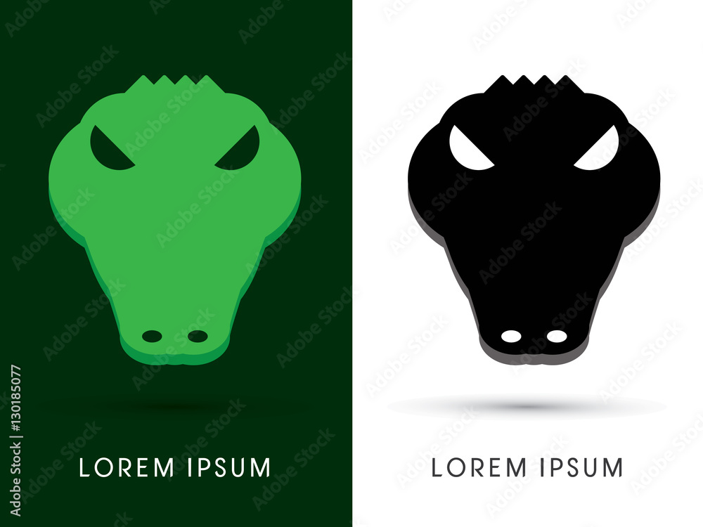 Crocodile face front view graphic vector. Stock Vector | Adobe Stock