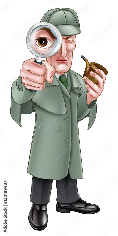 Cartoon Sherlock Holmes Detective Stock Vector | Adobe Stock