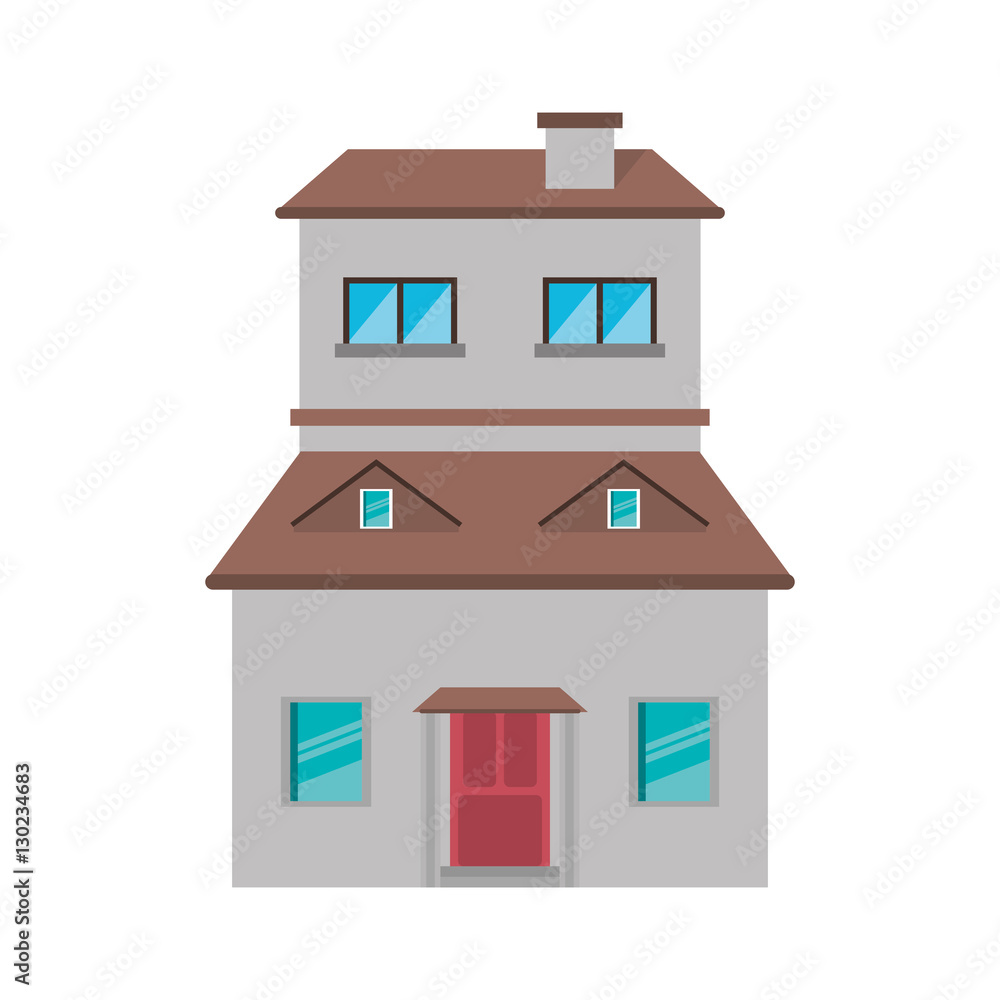 cartoon family house exterior concept vector illustration eps 10 Stock ...