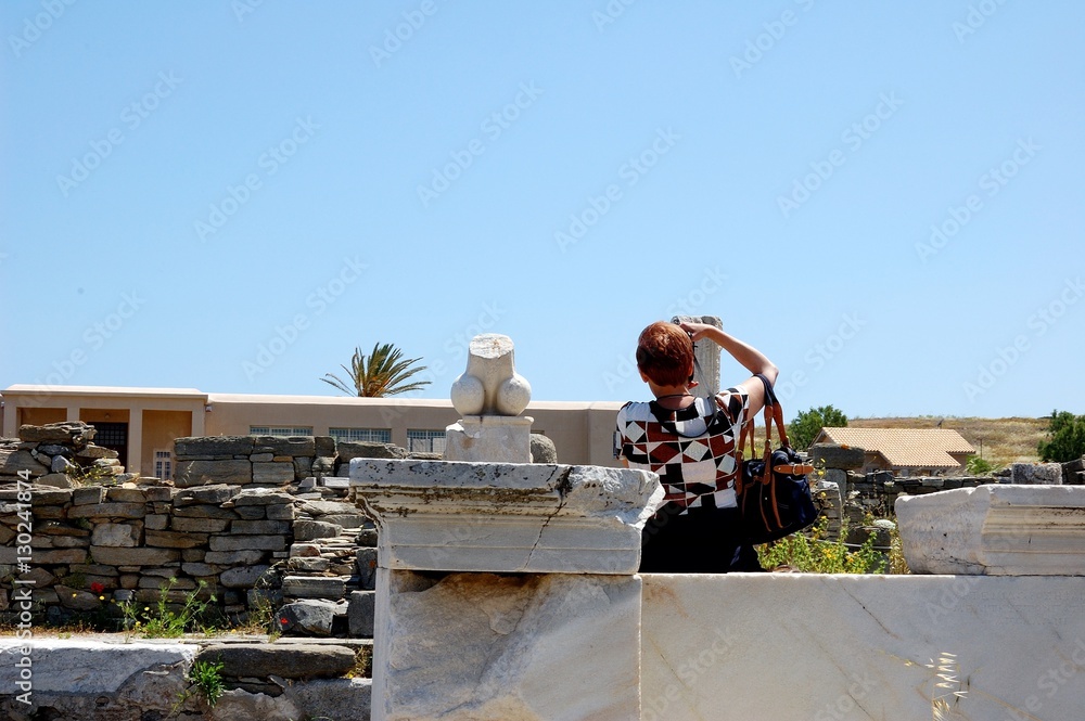 Antique marble sculptures, representing the erect phallus. The Island ...