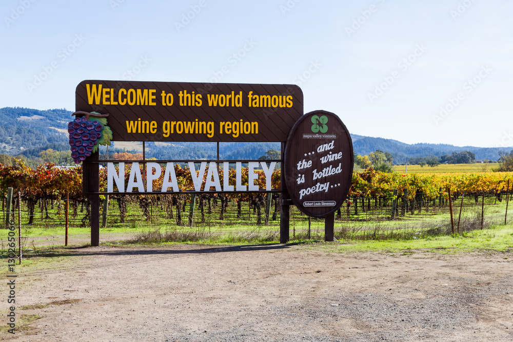 Napa Valley welcome sign Stock Photo | Adobe Stock