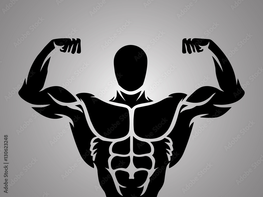 Bodybuilder Logo Stock Vector | Adobe Stock