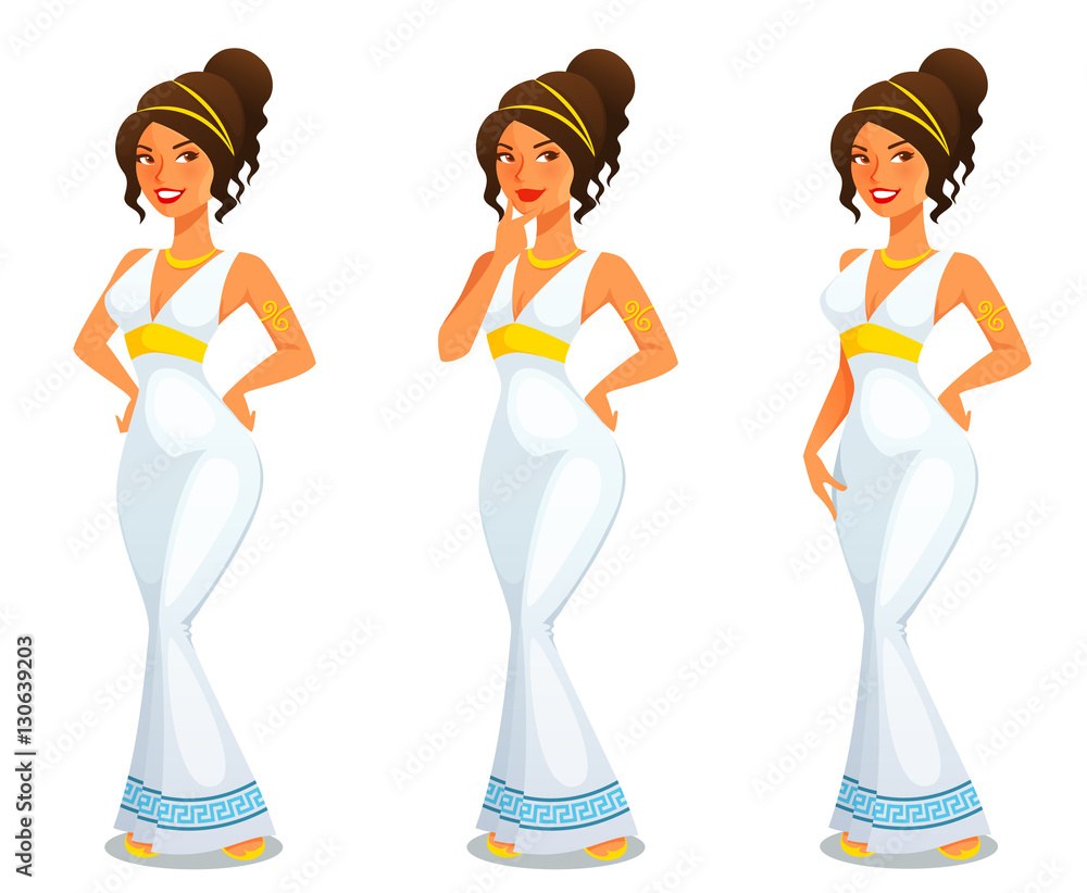 Aphrodite Greek Goddess Cartoon