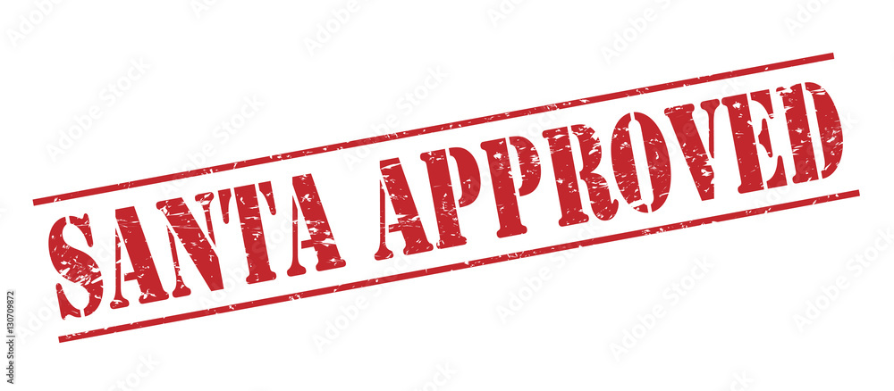santa approved red stamp on white background Stock Illustration | Adobe ...