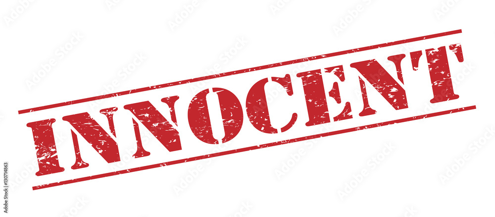 innocent red stamp on white background Stock Illustration | Adobe Stock