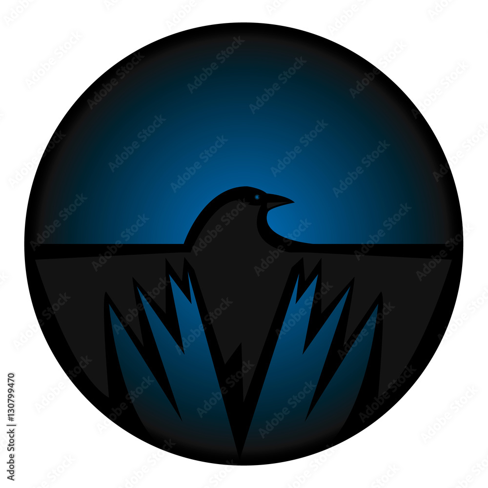 Crow icon Stock Vector | Adobe Stock