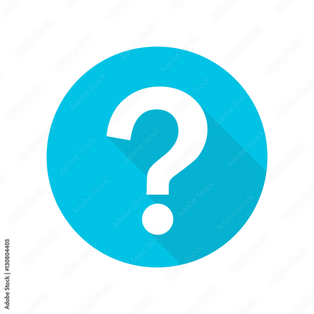 Question mark flat design icon with long shadow vector Stock Vector ...