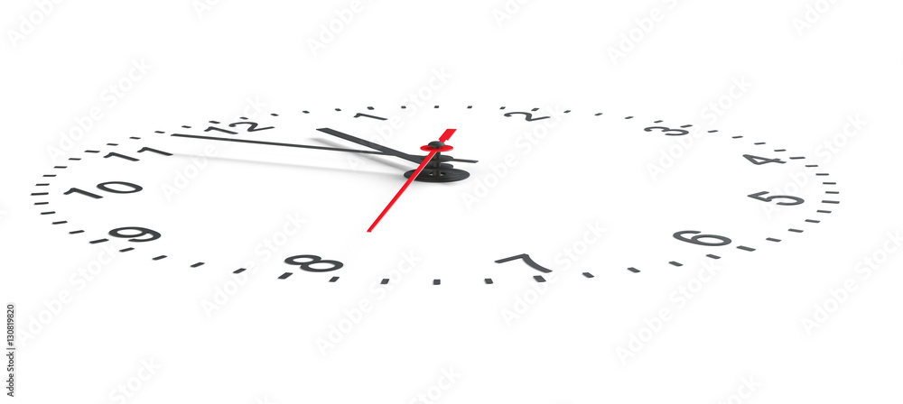 Clock face perspective view. Isolated Stock Illustration | Adobe Stock