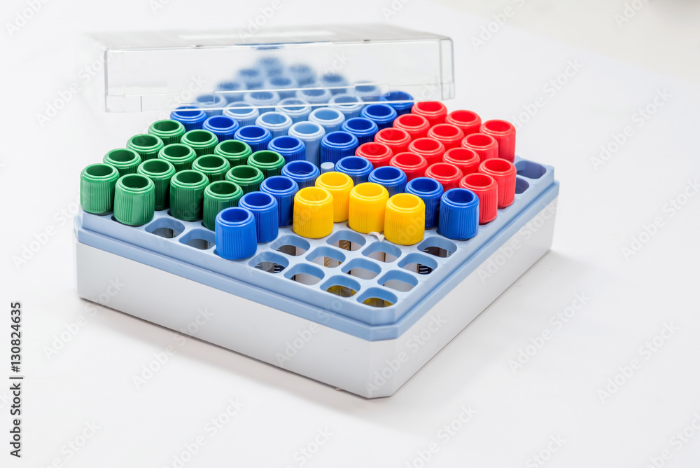 Microbank tubes for keep isolated pathogen in freezer. Stock Photo ...