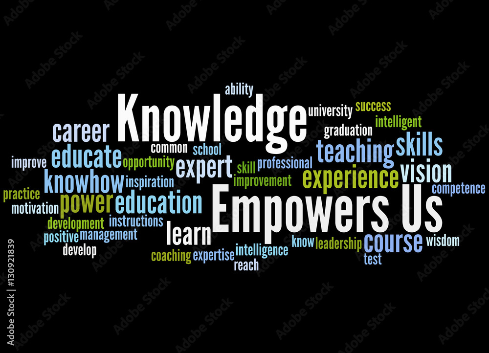 Knowledge Empowers Us, word cloud concept 6 Stock Illustration | Adobe ...