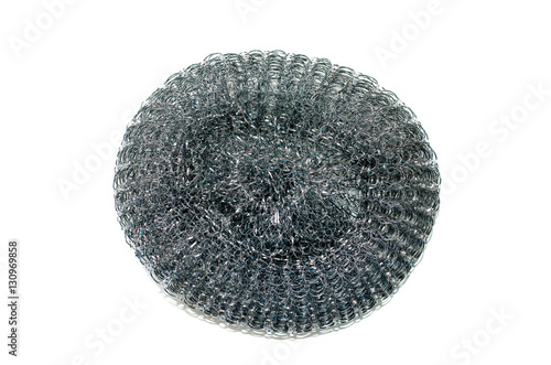 Foto Stock metal gray sponge for hard washing dishes and hard surfaces ...