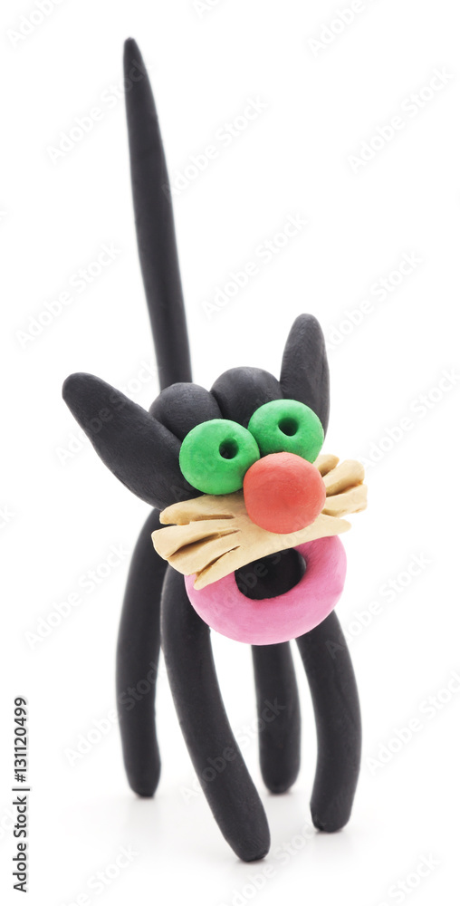 Plasticine cat. Stock Photo | Adobe Stock