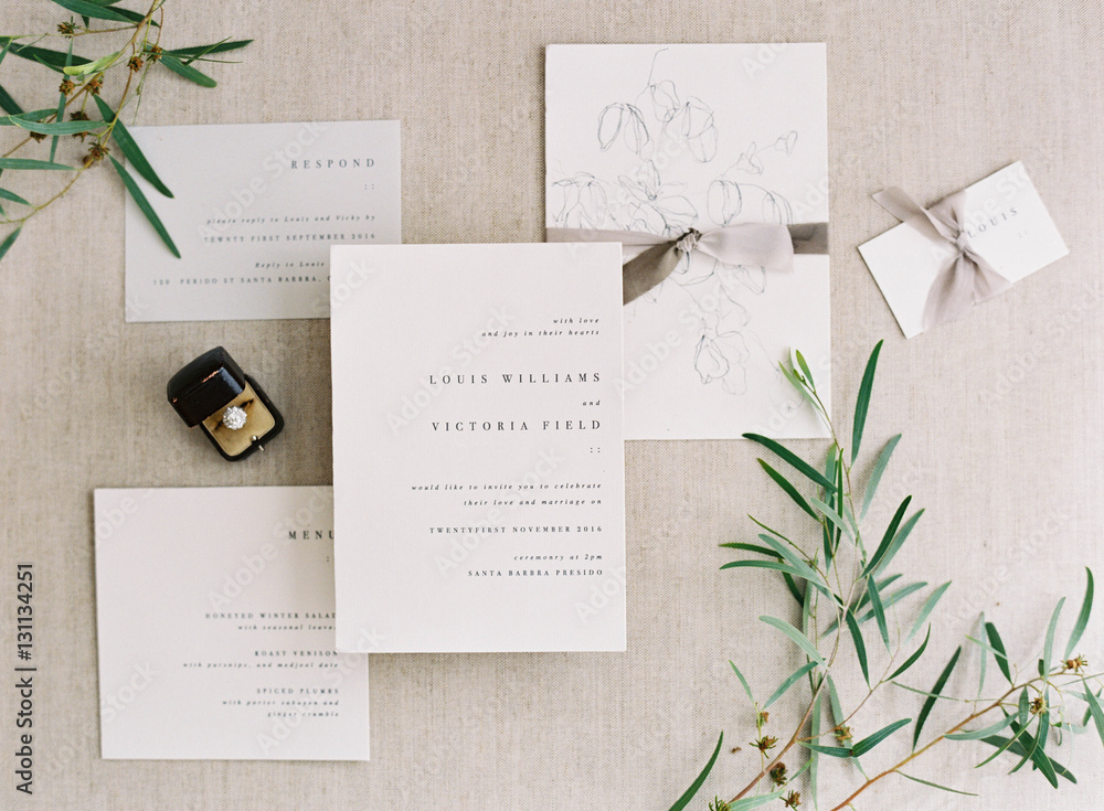 Wedding invitations Stock Photo | Adobe Stock