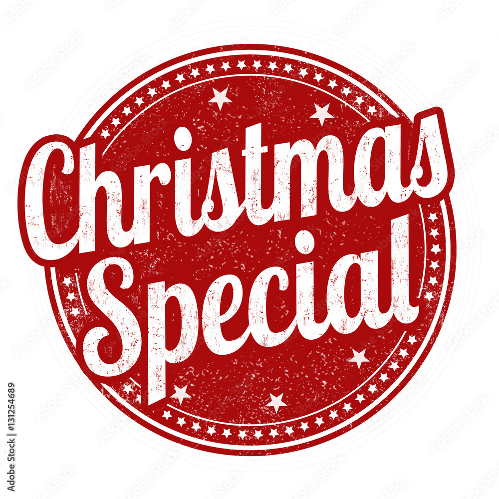 Christmas special sign or stamp Stock Vector | Adobe Stock