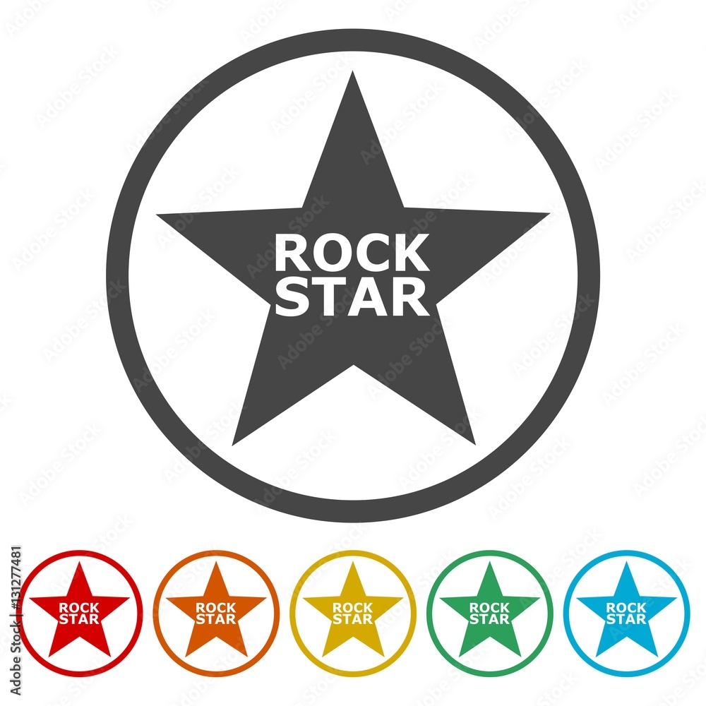 Rock star icon Stock Vector | Adobe Stock