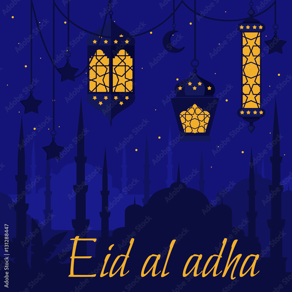 eid al adha muslim Feast of the Sacrifice. Arabian and turk religion ...