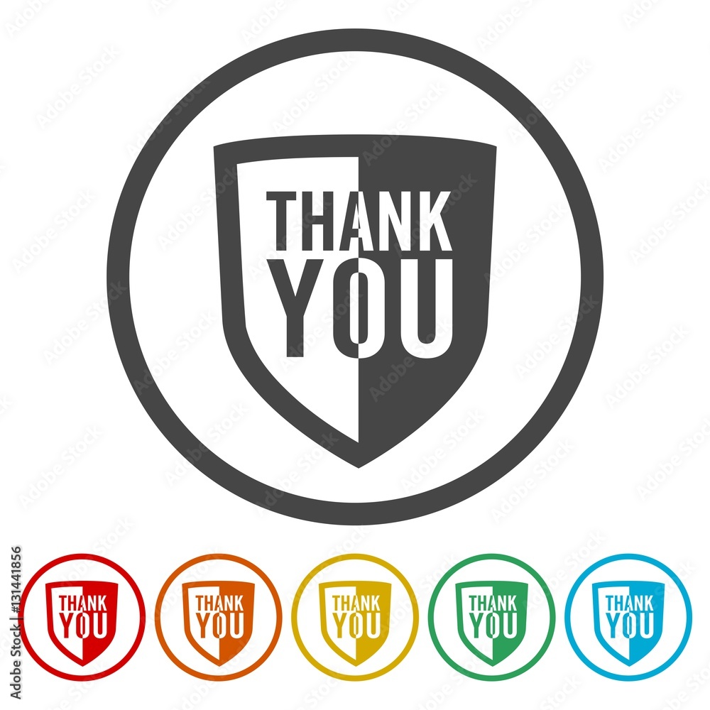 Thank you, Shield sign Stock Vector | Adobe Stock