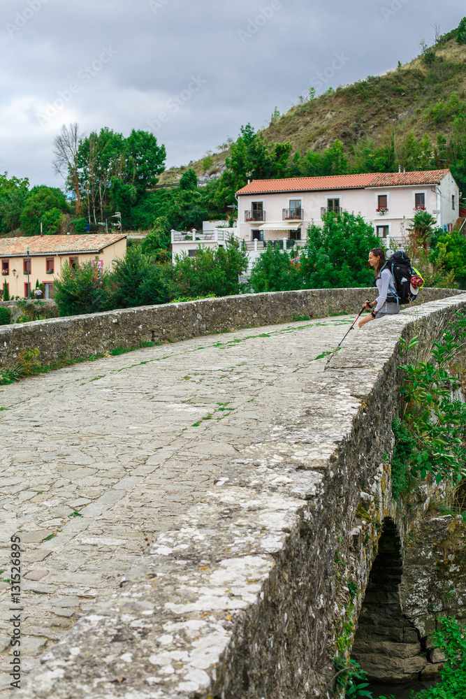 Beautiful landscape with bridge Stock Photo | Adobe Stock