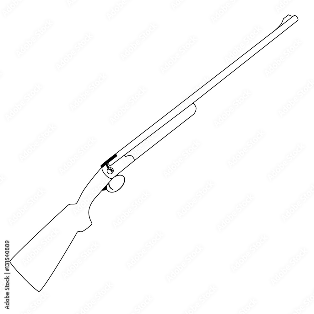 Rifle outline Stock Vector | Adobe Stock