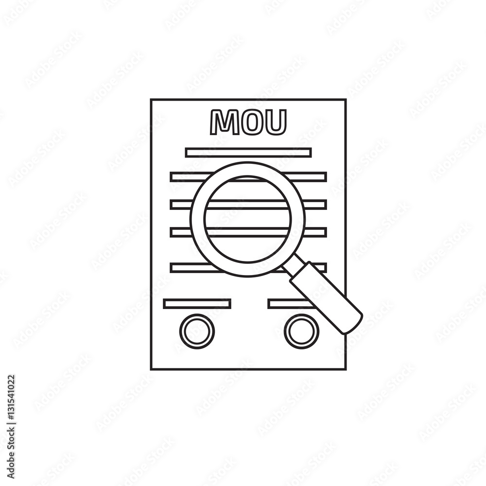 Memorandum of understanding MOU, icon Stock Vector | Adobe Stock