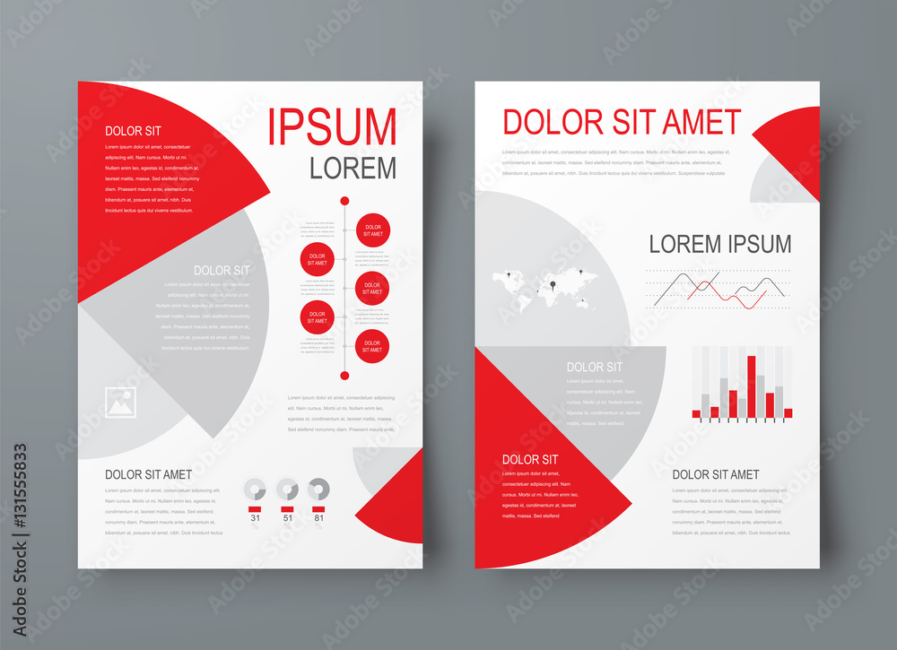 Infographic flyer brochure design template Stock Vector | Adobe Stock