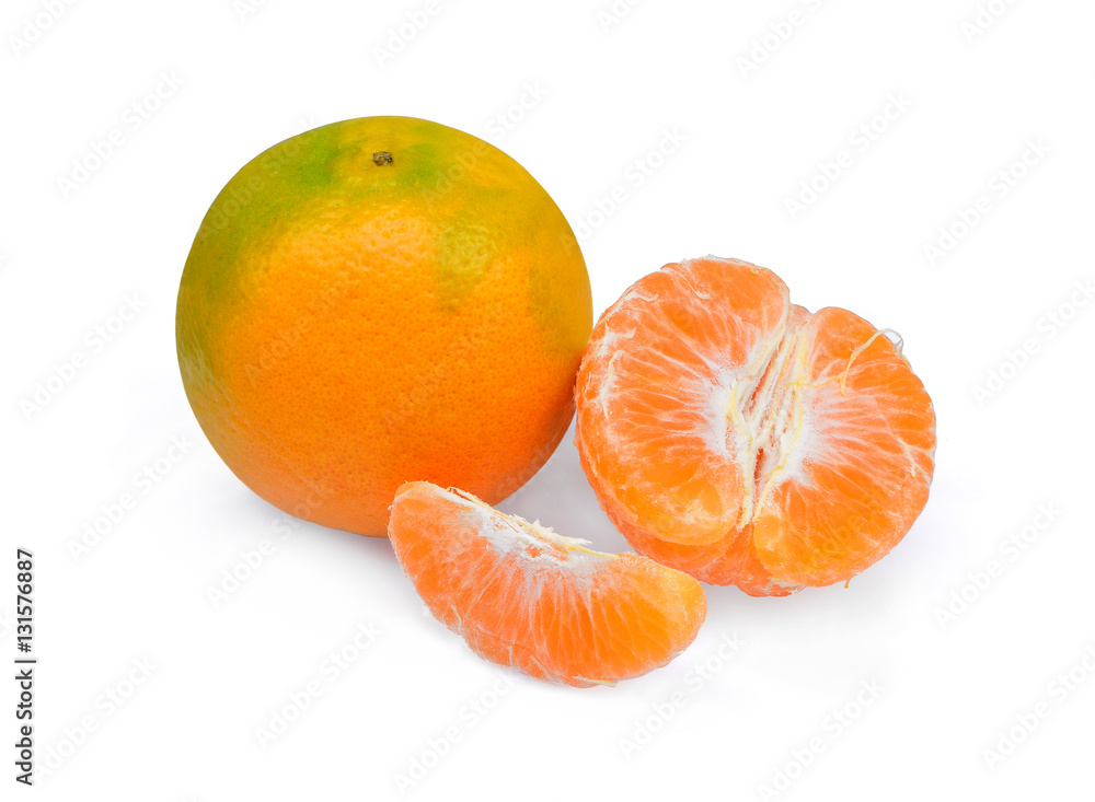tangerine on white background Stock Photo | Adobe Stock