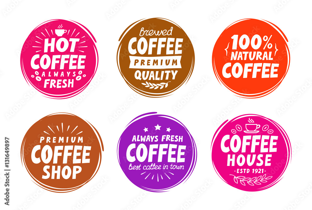 Coffee, espresso symbols. Set elements for design menu restaurant or ...