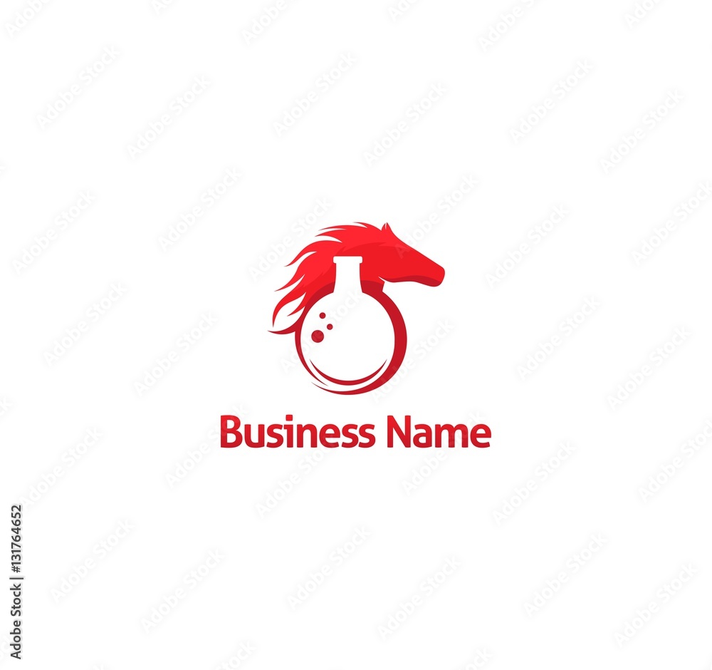 Horse Health Research Logo / Horse Lab Reserach Vector illustration ...