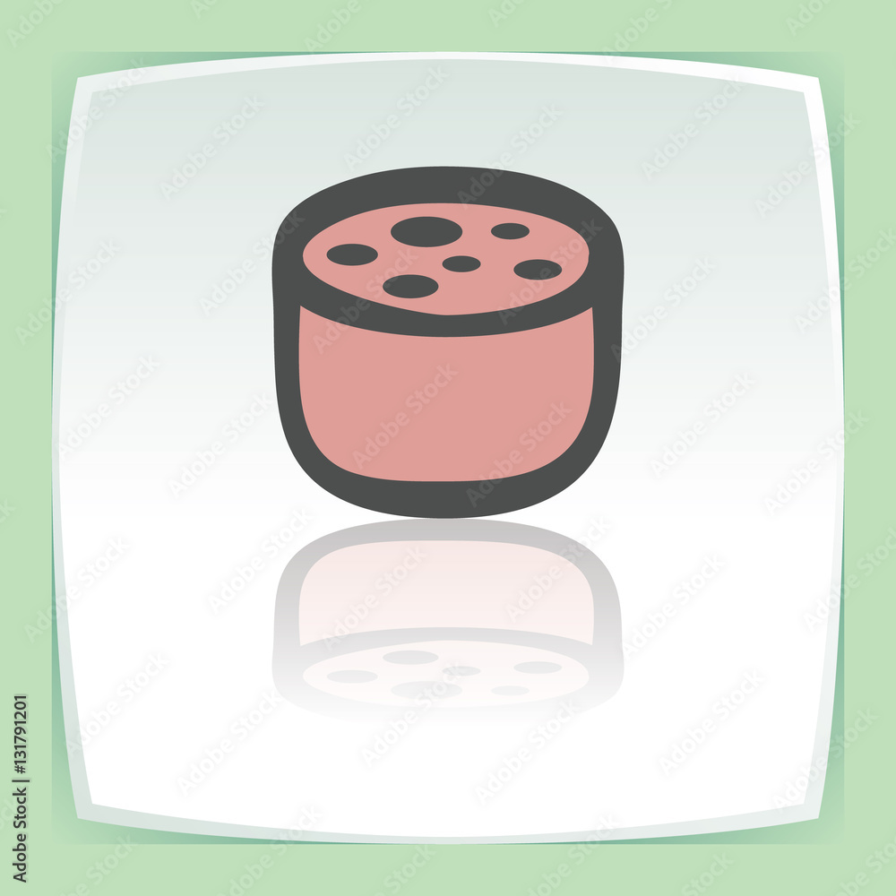 Vector outline meat cutting icon. Modern infographic logo and pictogram ...