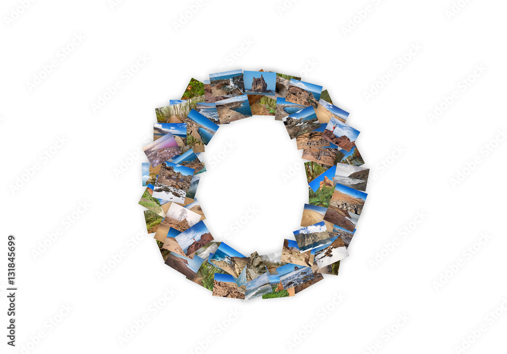 Letter O uppercase font shape alphabet collage. Made of my best ...