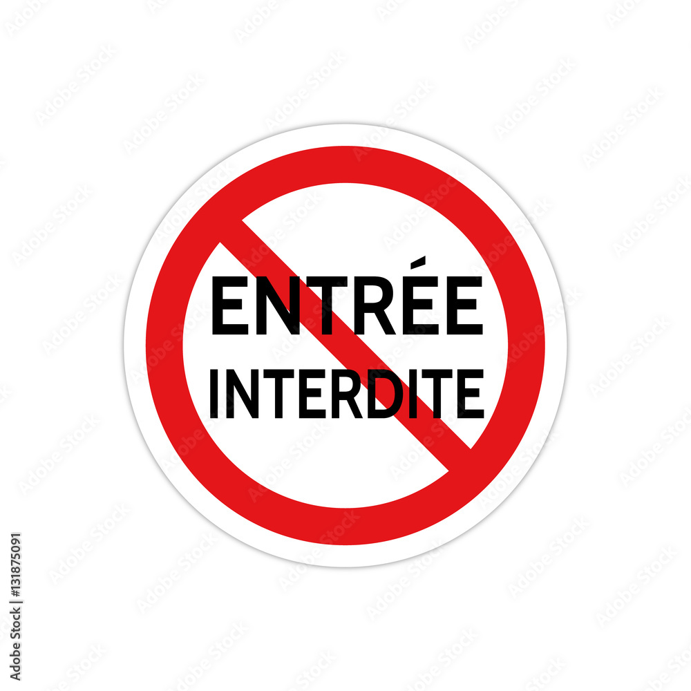 Vector de Stock Panneau signalisation pictogramme interdiction | Adobe ...