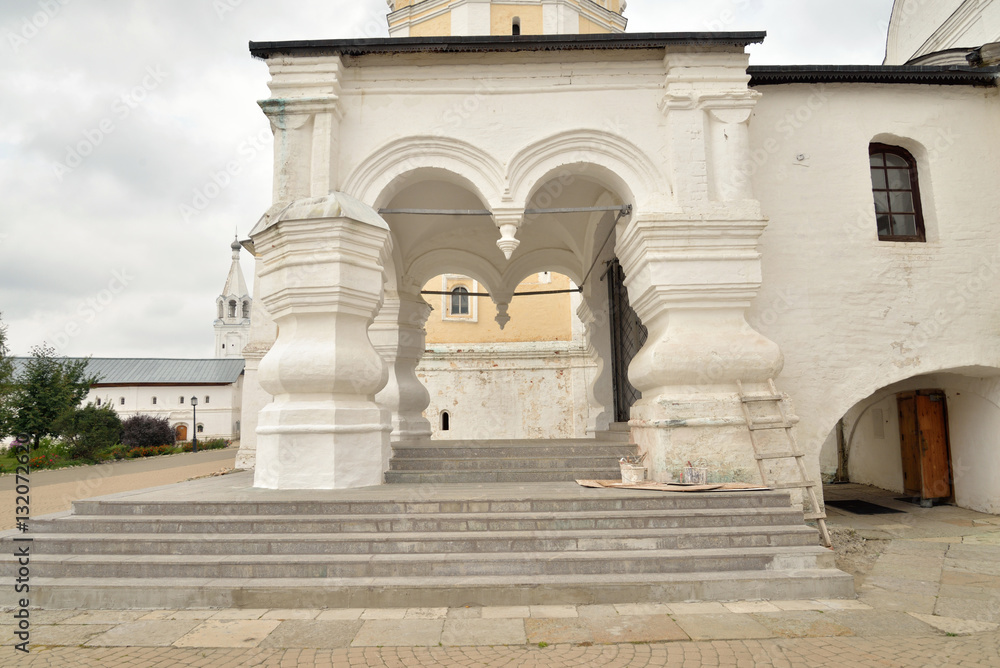 Porch of Spassky Cathedral in Saviour Priluki Monastery. Stock Photo ...