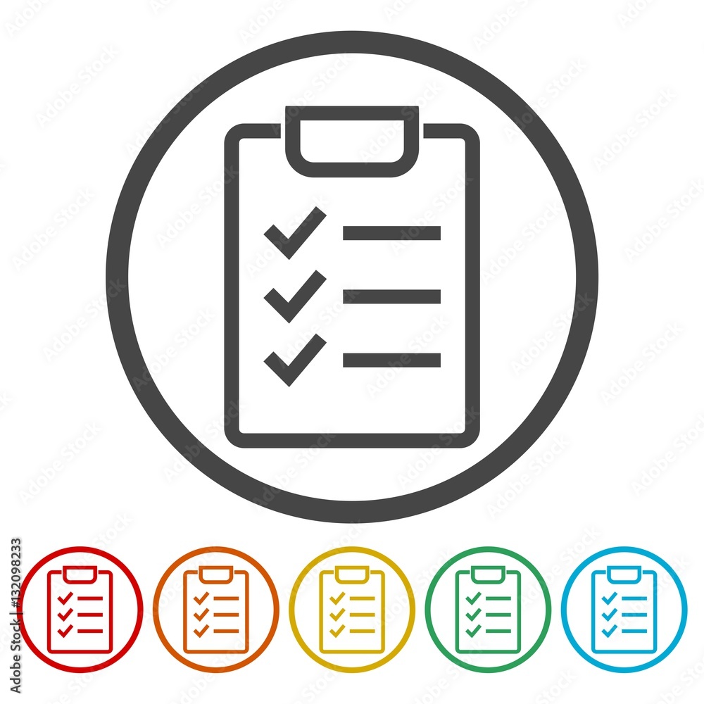 Check List isolated flat linear icon Stock Vector | Adobe Stock